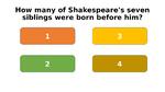 Shakespeare quiz | Презентація. Англійська мова