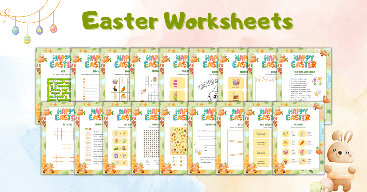 Easter Worksheets Pack A0-A1 | Інтерактивні матеріали. Англійська мова