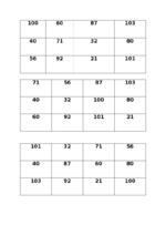 NUMBERS. CROSS ODD ONE OUT. | Інші методичні матеріали. Англійська мова