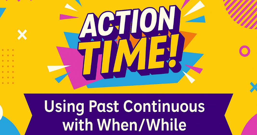 Grammar Cards: Past Continuous (when/while) | Презентація. Англійська мова