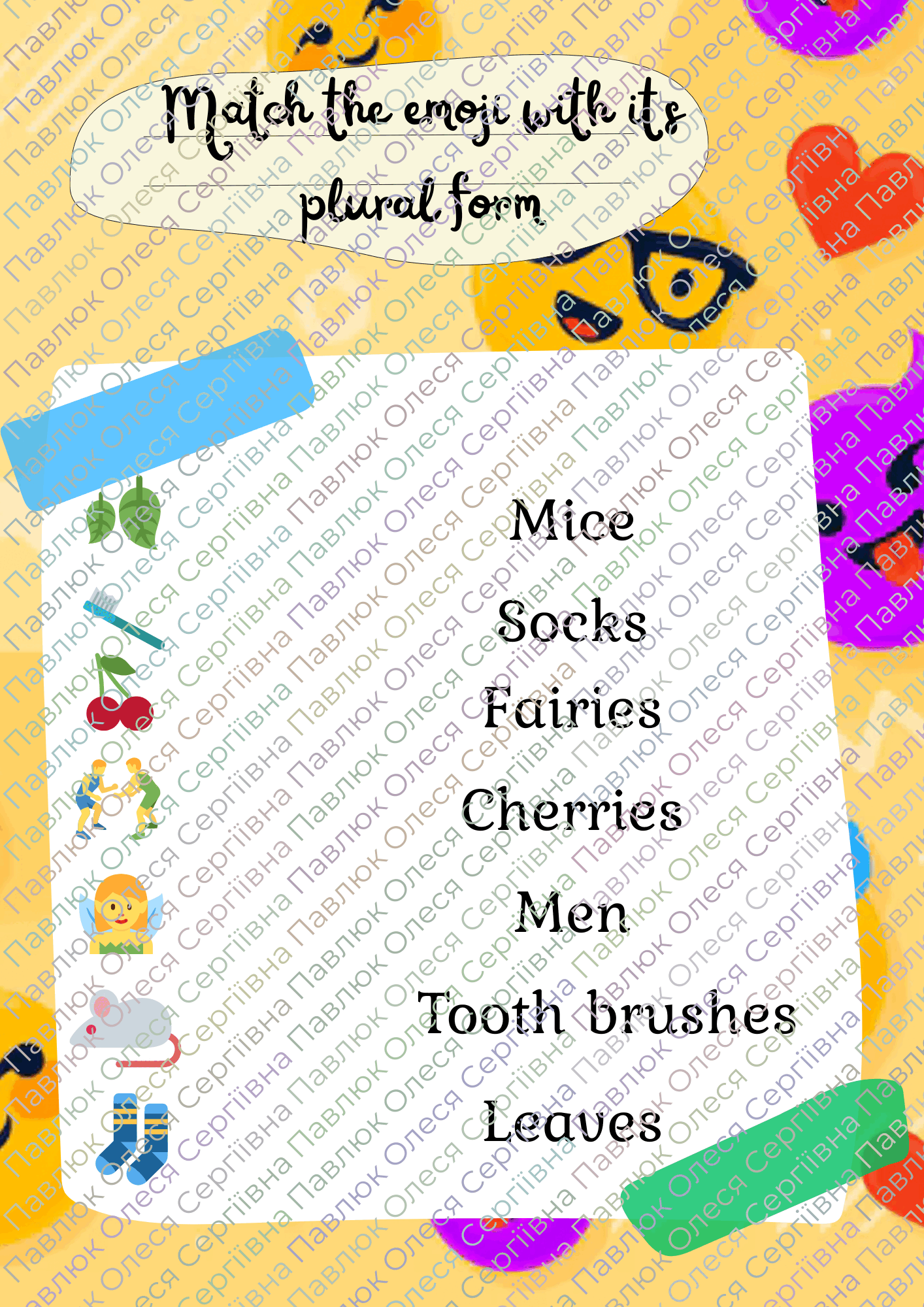 Emoji. Tasks for English lessons | Інші методичні матеріали. Англійська ...