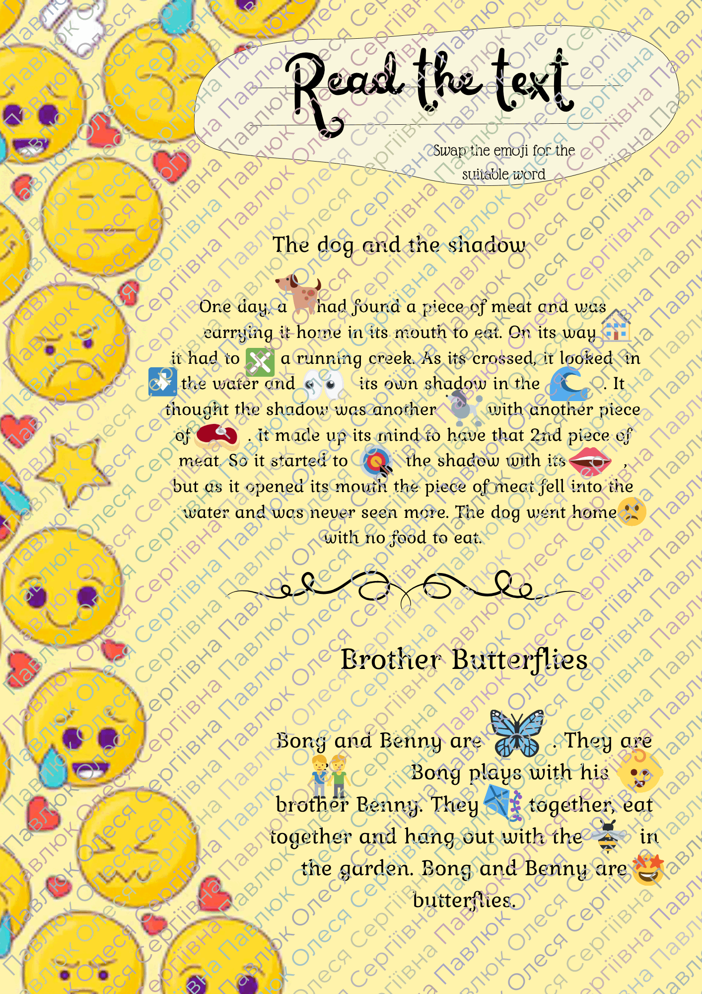 Emoji. Tasks for English lessons | Інші методичні матеріали. Англійська ...