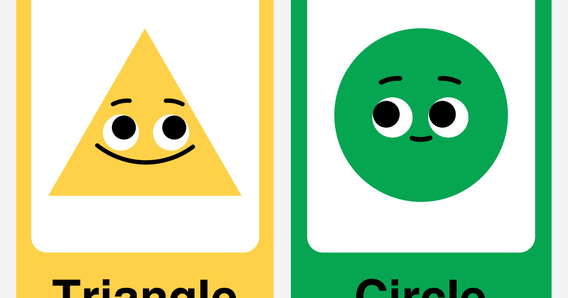 Colorful Geometric Shapes in English- Learning Cards for Kids. | . Різне
