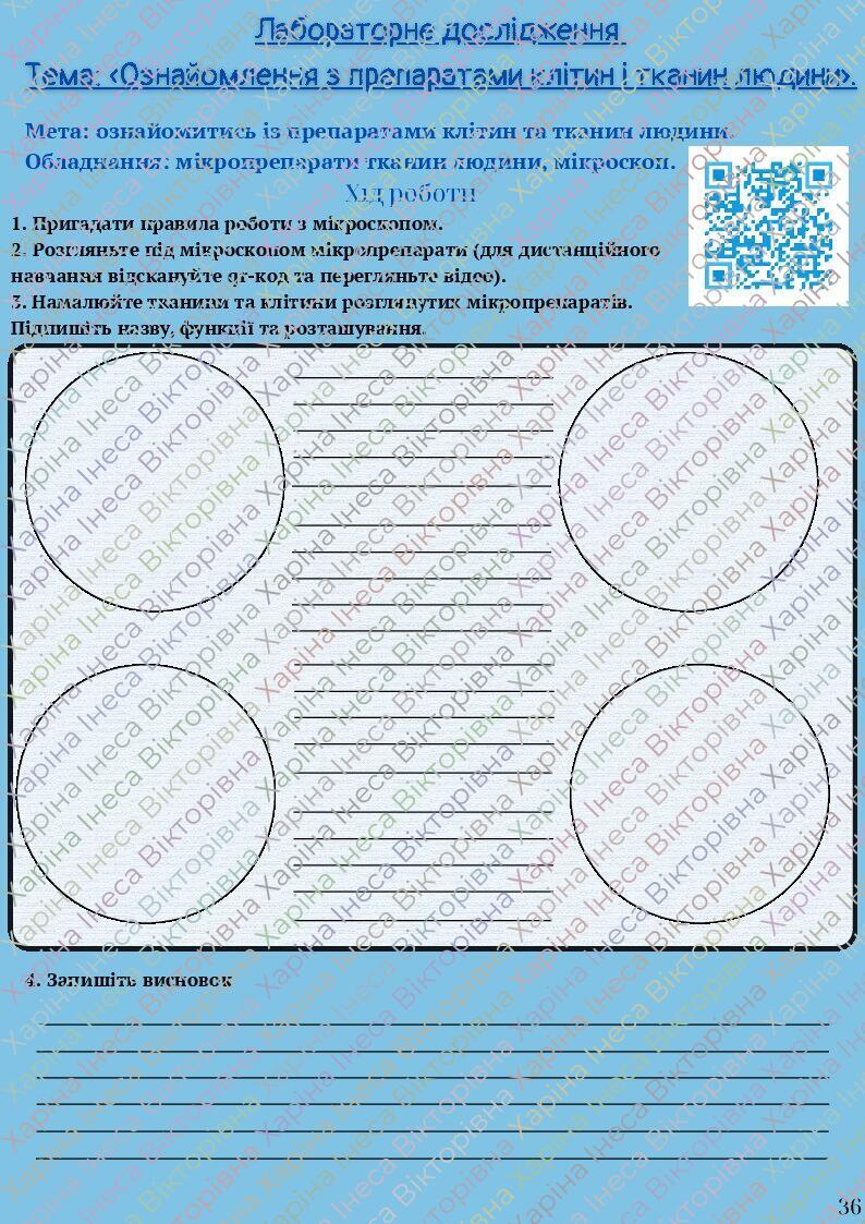 Робочий зошит з біології 8 клас НУШ на І семестр за підручником П ...