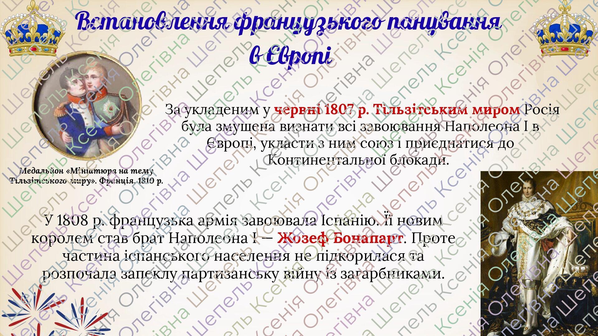 Перша імперія у Франції Презентація Всесвітня історія