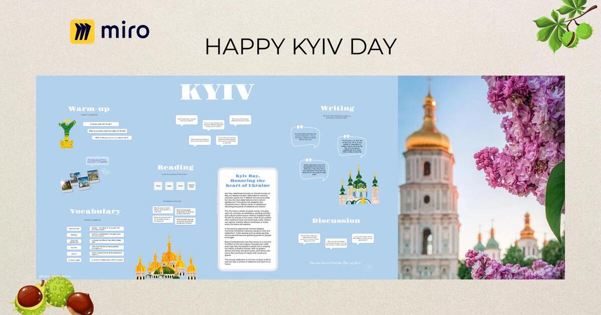 Kyiv Day Miro Board | Інтерактивні матеріали. Англійська мова